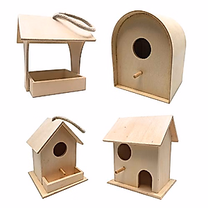 Oojami Design Your Own Wooden Birdhouses 12 Bird House Bulk (Classic)
