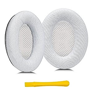 MOLGRIA QC45 Ear Pads Cushion, Replacement Scaly Figure Earpads for Bose Quiet Comfort QC45 QC 35 II QC35 QC35ii Headphones(White)