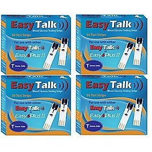 Easy Talk Blood Glucose Test Strips 200Ct Bundle Deal (4 boxes of 50Ct = 200CT Total)