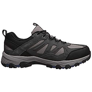Skechers Men's Selmen-Enago Trail Oxford Hiking Shoe, Grey, 9.5 Extra Wide US