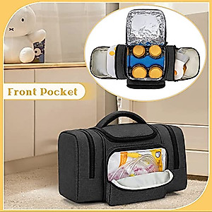 BAFASO Wearable Breast Pump Bag Compatible with Medela Pump in Style, Tote for Wearable Breast Pump and Extra Parts (Patent Pending), Black
