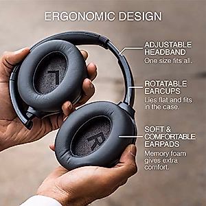 Brookstone AirPhones Pro Wireless Over Ear Headphones, Active Noise Cancelling TWS Bluetooth Headphones, 30H Playtime, Deep Bass, High-Res Audio, Touch Controls, Comfort Ear-Cups, Portable, Black