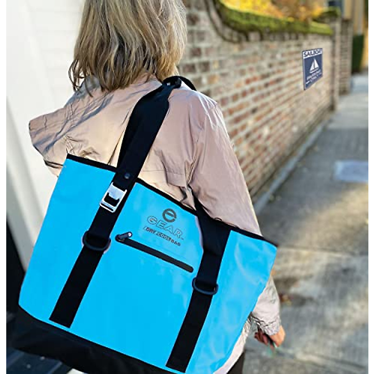 Enthusiast Gear Dry Soft Cooler Bag Tote – Soft Sided Insulated Camp Cooler – Waterproof, Leak Proof, Collapsible, with Side Pocket - Perfect for Boat, Pool, Beach, Picnics, Grocery - (20 Cans)