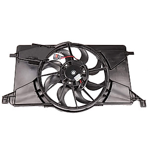 SCITOO Radiator Condenser Cooling Fan Compatible with 2012 2013 2014 2015 2016 2017 for Ford Focus 2.0L