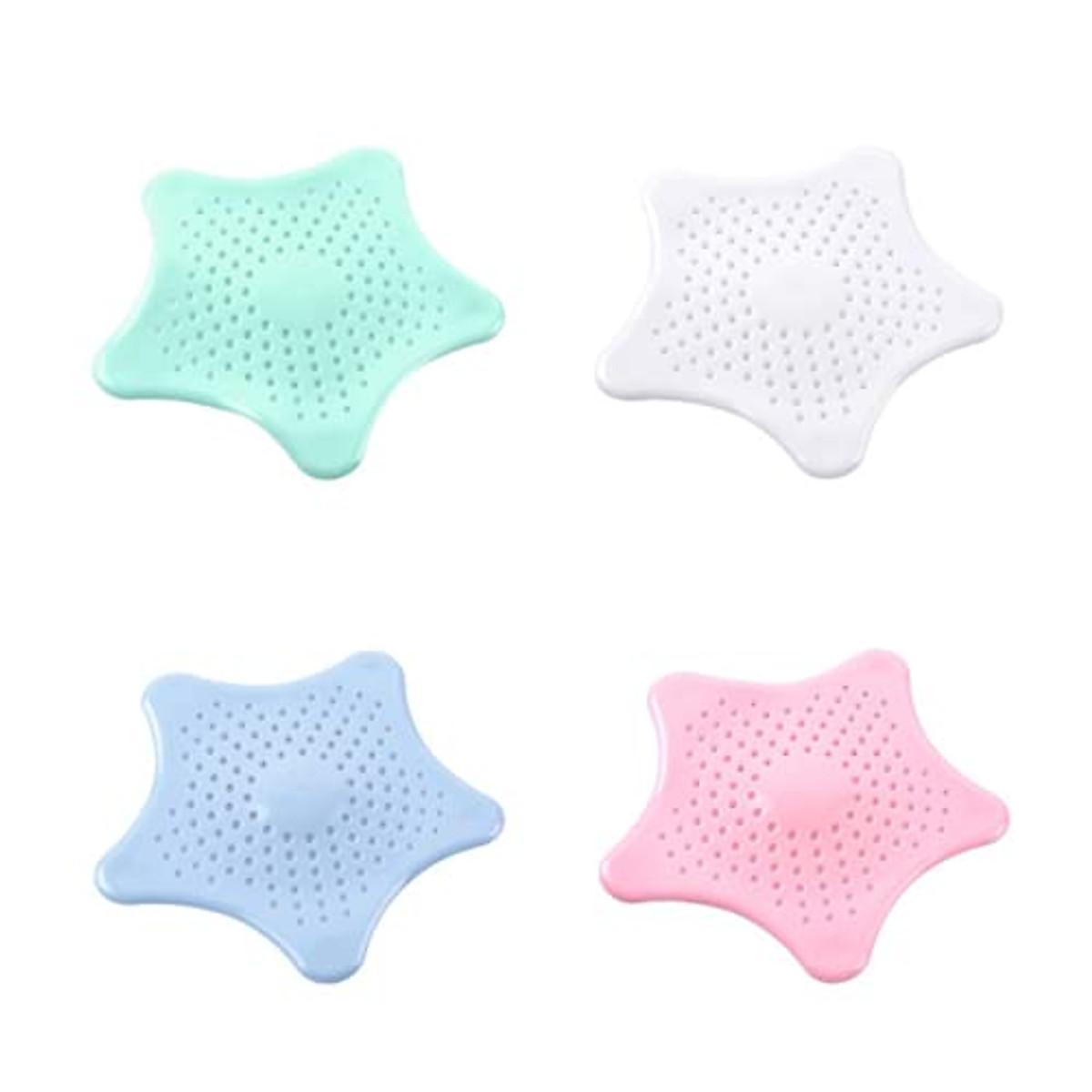HLLMX, LLMX 4 PCS Starfish Hair Catcher Bathroom Drainage Net Kitchen Filter Cover Bathtub Drainage Net Hair Catcher Is Used To Prevent Blockage Of Kitchen And Bathroom Drainage Outlets