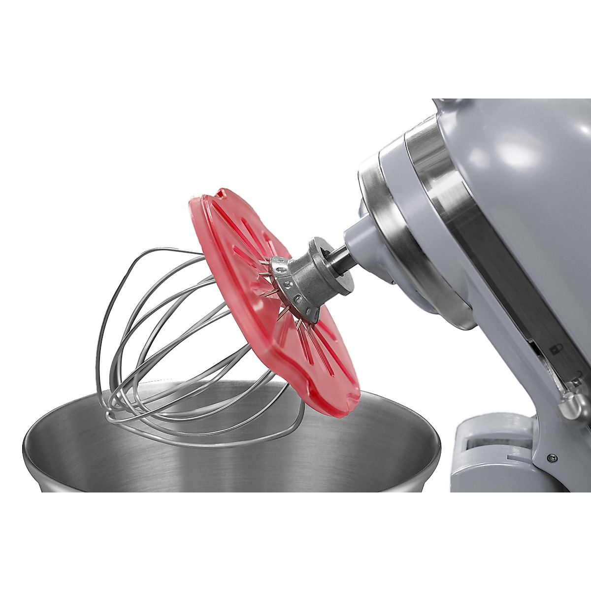 Whisk Wiper® PRO for Stand Mixers - Mix Without The Mess - The Ultimate Stand Mixer Accessory - Compatible With KitchenAid Tilt-Head Stand Mixers - 4.5qt, 5qt (Color: Red)