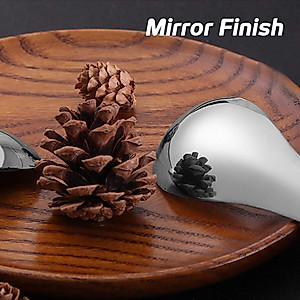 Set of 6, Heavy-Duty Soup Spoons, findTop Stainless Steel Soup Spoons, Table Spoons- 5.8 Inches