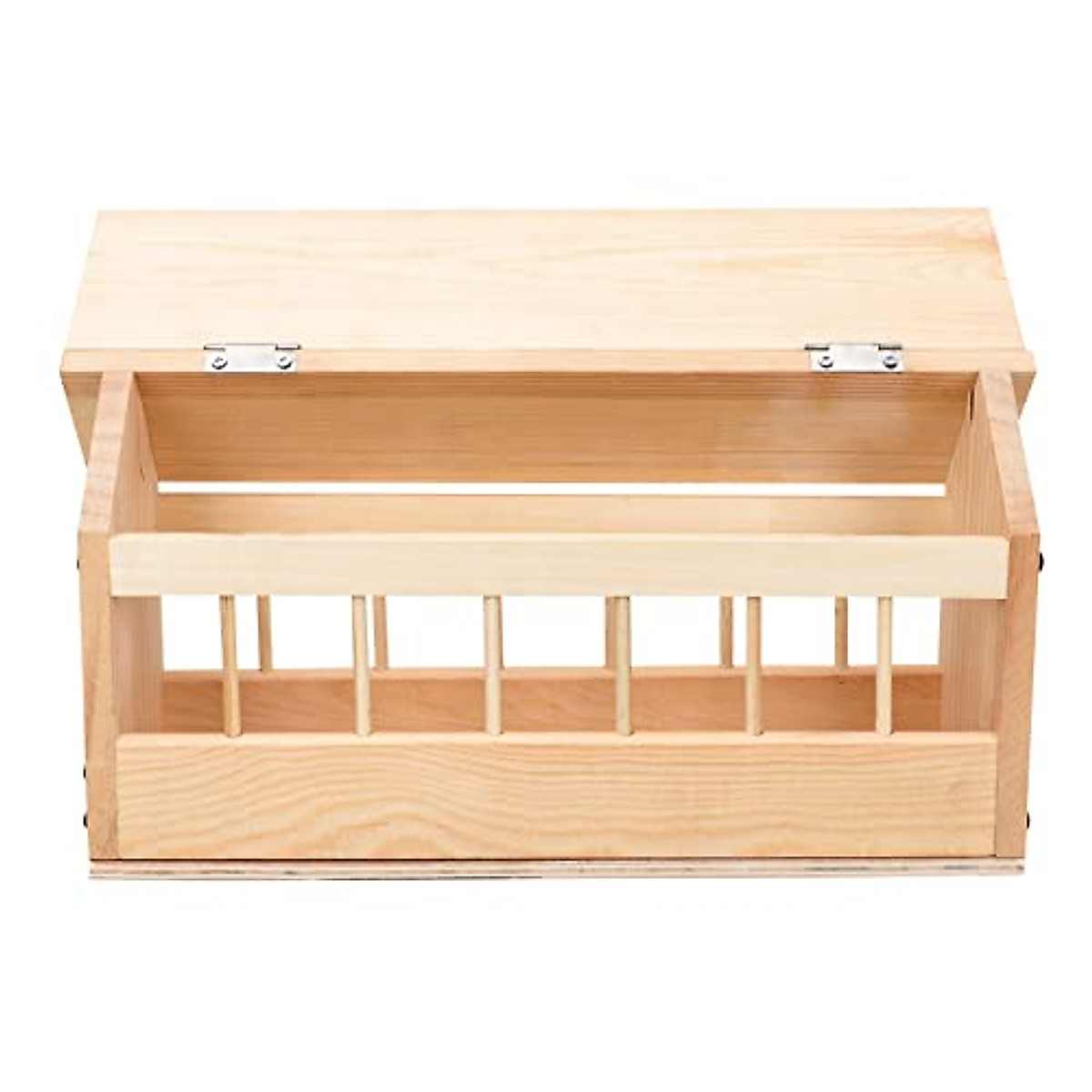 HANABASS Window Bird Feeder Window Bird Feeder Window Bird Feeder Pigeon Feeding Trough Wooden Pigeon Feeder Multi- Hole Pigeon Dish Dispenser Birds Feeding Dispenser Chicken Feeder Quail Cage