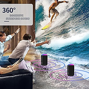 Portable Bluetooth Speakers Wireless Waterproof IPX7,Bluetooth Speakers with Lights,Speakers Bluetooth Wireless Loud with Bass,DSP TWS Pairing for 48W Stereo Bluetooth 5.1 Speaker Powerful Bass