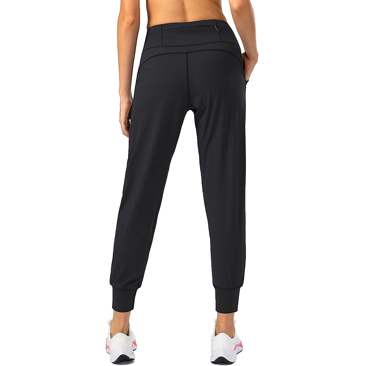 Soothfeel Women's Joggers with Zipper Pockets High Waisted Athletic Workout Yoga Pants Joggers for Women