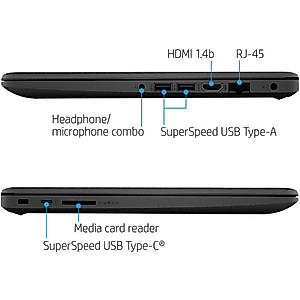 HP 2021 Laptop, 14" HD Micro-Edge Display, AMD Athlon Silver 3050U Processor, 16GB DDR4 Memory, 1TB Hard Disk Drive, HDMI, Wi-Fi, Bluetooth, Webcam, Windows 10 Home, Jet Black