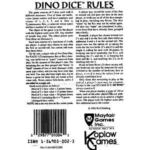 Mayfair Games Dino Dice