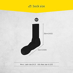 SOX TOWN Unisex Cushioned Crew Training Athletic Socks Men & Women with Combed Cotton Moisture Wicking Breathable Performance(Black L 3P)