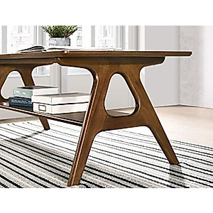 Roundhill Furniture Arona Coffee Table, Brown