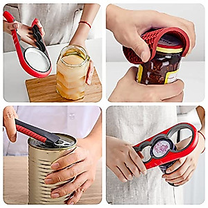 Jar Opener - Jar Opener for Seniors with Arthritis Multi Jar Opener for Weak Hands, 5-in-1 Bottle Opener 4-in-1 Non Slip Jar Lid Opener Gripper Pad