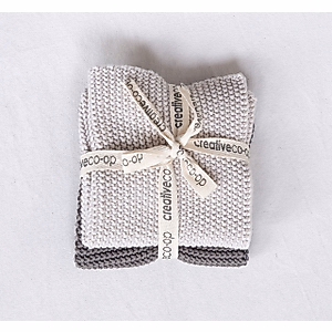 Square Cotton Knit Dish Cloths (Set of 2 Pieces)