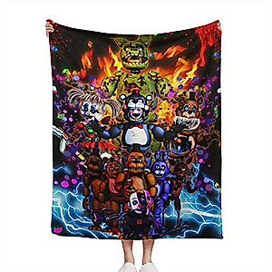 Horror Game Throw Blanket Warm Halloween Blankets Ultra-Soft Micro Fleece Horror Blanket for Bed Couch Living Room 50"X40"