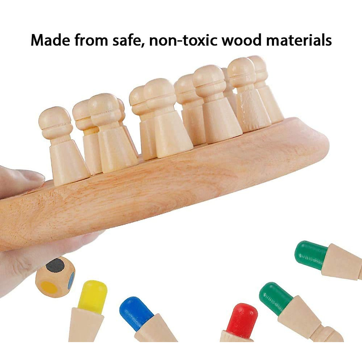 Wooden Memory Chess for Cognitive Development of Toddlers, Montessori Education Sensory Learning with Board Games for Preschool Children, Kindergarten Teaching Aids