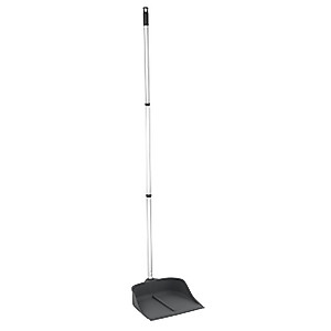 Silicone Dust Pan with Handle Commercial Lobby Dustpan with Long Handle Stand Up Dustpan, 48" 3-Part Long Handle, by Superio