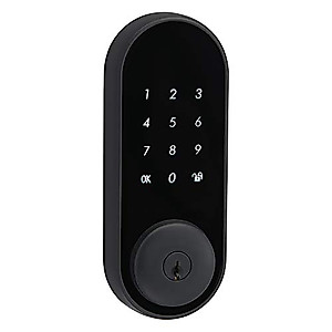 Amazon Basics Grade 2 Contemporary Electronic Touchscreen Deadbolt Door Lock - Matte Black