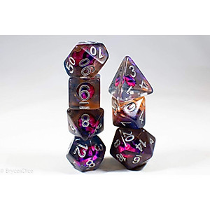 Demon Eye Dragon Eye Dice 7-Dice Set Resin Dungeons and Dragons Dice