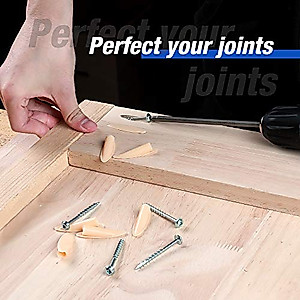 WORKPRO 125 Pieces Drill Jig Kit, Full Pocket Hole Jig with 100 Self Tapping Screws and 20 Plugs - Carpentry Guide, Oblique Hole Positioner Ideal for Woodworking