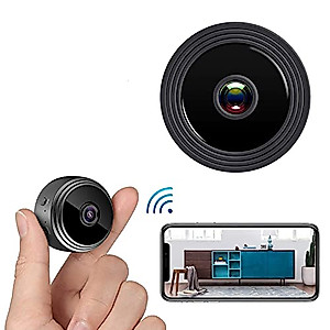 Mini Camera, Wireless WiFi Motion Detects Magnetic Camera, HD 1080P Portable Home Security Cameras Covert Nanny Cam Small Indoor Outdoor Video Recorder Motion Activated Night Vision (A)