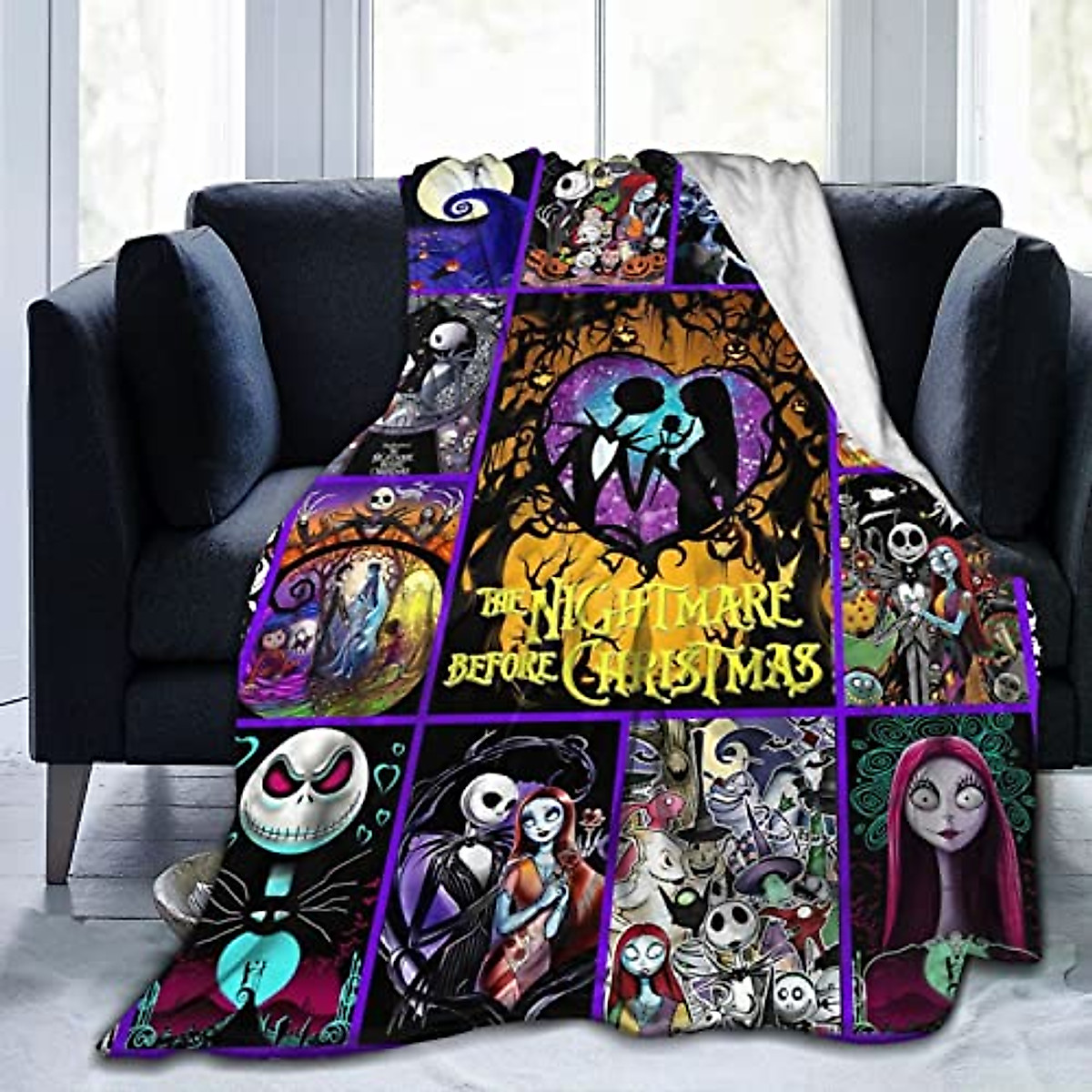 Christmas Flannel Plush Custom Fall Decorative Throw Blankets for Women Men Couch Bed Sofa Living Room,Ultra Large Cozy Soft and Warm Air Condition Washable Blanket 50"X40"