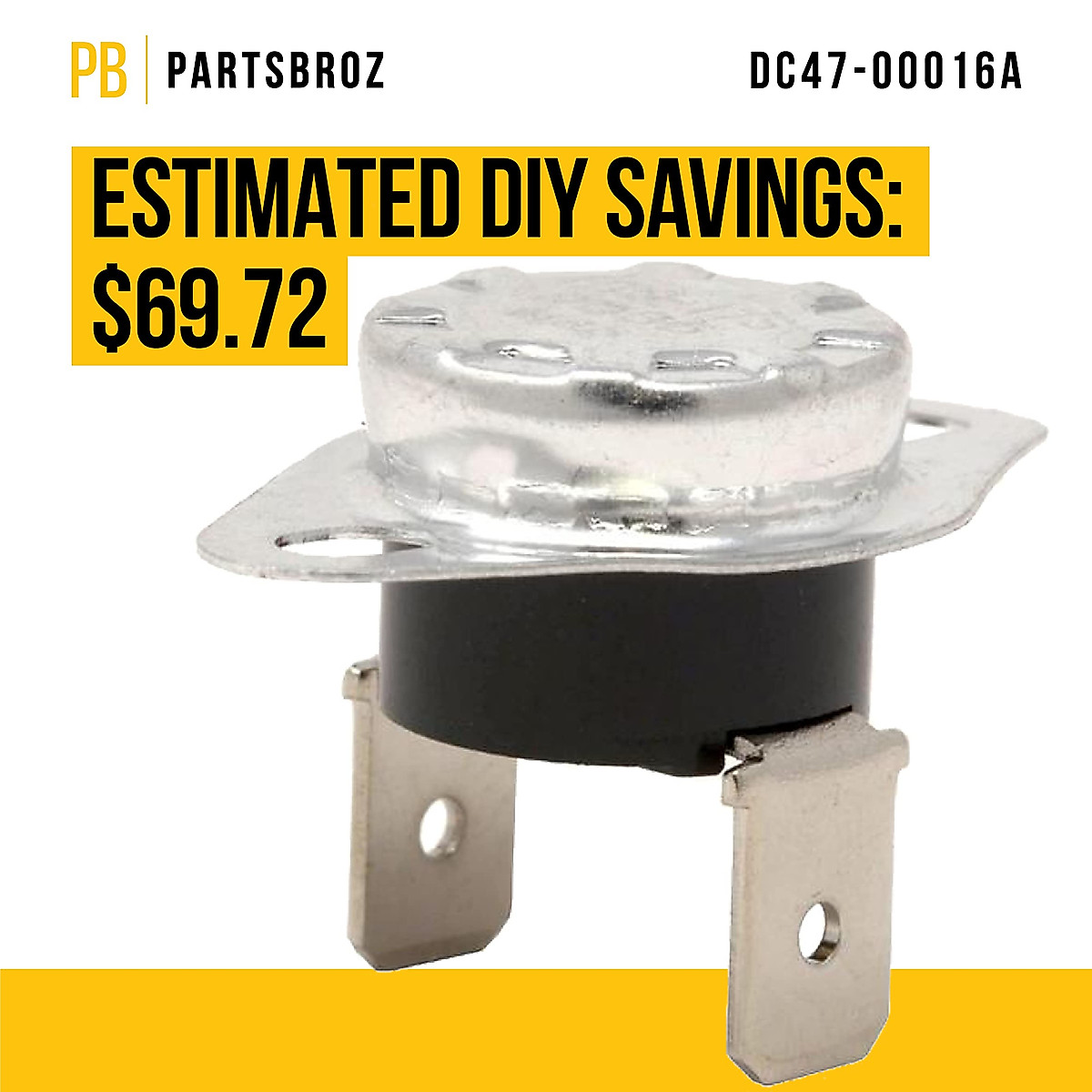 PartsBroz Dc47-00016a Thermal Samsung Dryer Dv218aew/xaa Dv40j3000ew/a2 Dv42h5200ep/a3 Dv42h5200ew/a3 Dv45h7000ew/a2 Dv210aew/xaa Dv219aew/xaa Dv220aew/xaa Dv365etbgwr/a3 Dv419aew/xaa Dv42h5000ew/a3