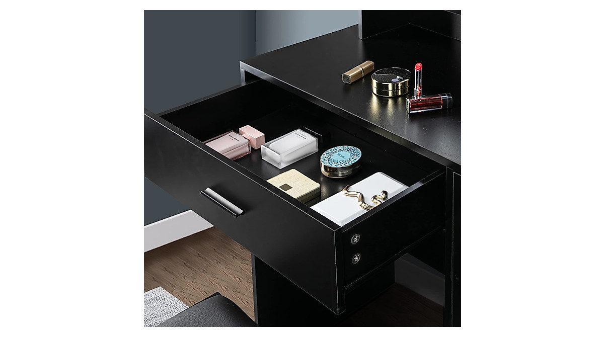 Stylish VINGLI Vanity Table Set with LED Lights