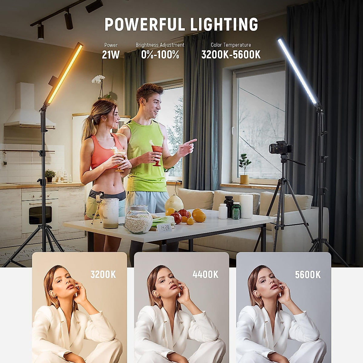 NEEWER LED Video Light Stick Kit - Perfect for Creators