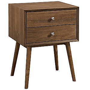 Modway Dispatch Nightstand, Walnut, Twin