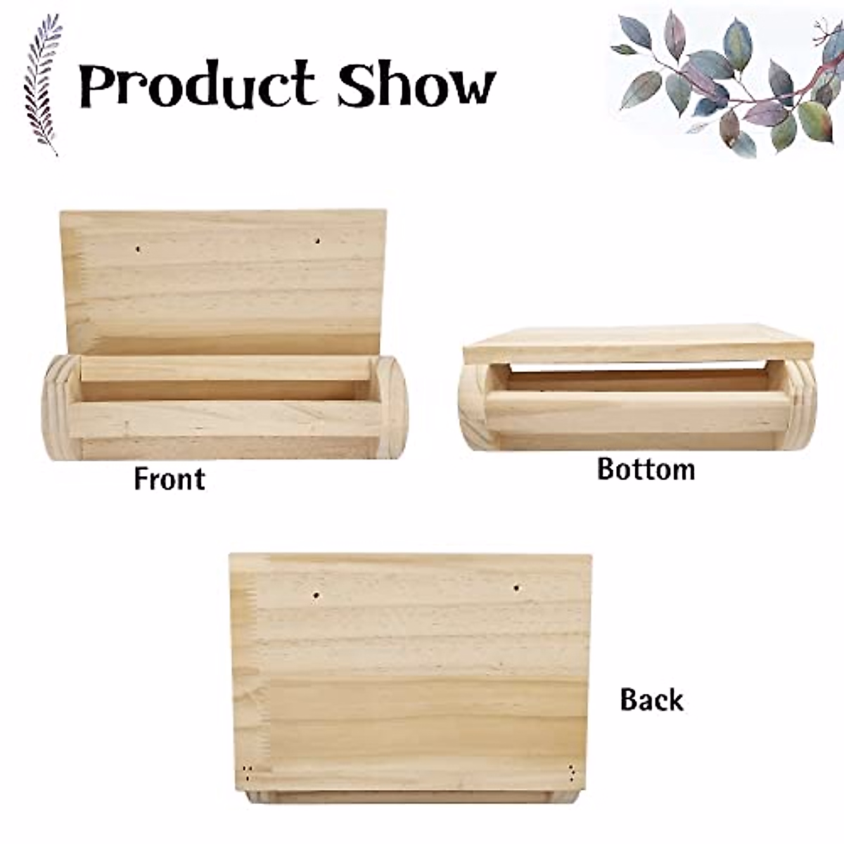 kathson Rabbit Hay Feeder Wooden Bunny Hay Manger Hay Rack Manger Grass Holder for Guinea Pig Small Pet Chinchilla