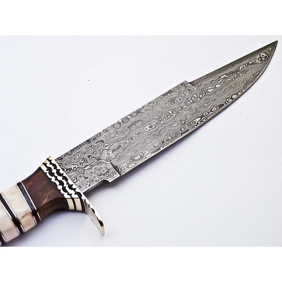 Custom Damascus Knife Hunting Knife | Best Outdoor Knife Camping Knife | Beautiful Burl Wood Handle
