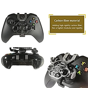 Onyehn 3D Mini Steering Wheel Case Replacement,Racing Game Replacement Accessory for Xbox One/One S/one X/Elite Controller(Carbon Fiber)