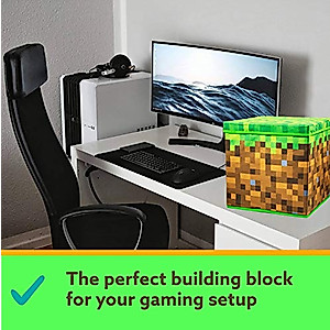 Large Pixilated Box - Birthday Party Supplies - Decor Gift Accessory (14 in x 14 in x 14 in)