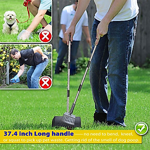 Meegood Dog Poop Trash Can for Outdoors with Dog Pooper Scooper, 20L/5.2 Gal Large Capacity Dog Waste Trash Can with Lid, Pedal and Removable Inner, Pet Waste Disposal Station Odor Control Outside