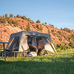 CORE 6 Person Instant Cabin Tent | Portable Large Pop Up Tent with Easy 60 Second Camp Setup for Family Camping | Included Hanging Organizer for Outdoor Camping Accessories