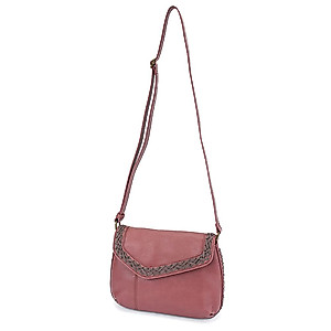 Braided Boho Crossbody -Slim Cat - Berry