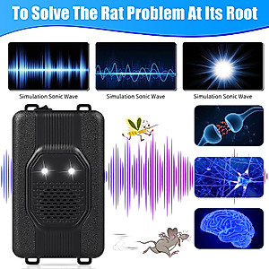 Rodent Deterrent for Cars,2 Pack Car Rodent Repellent Under Hood with Ultrasonic and Strobe Light to Keep Rodents Squirrels Out of Car,Battery Operated Rodent Repellent for Car Engines RV Garage