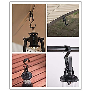 8 Pcs Hooks Clip Super Strong Black Plastic Clips Laundry Hooks Clothes Pins Heavy Duty Hangers with Clips for Home,Travel,Outdoor Camping Tent