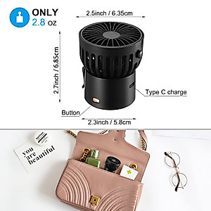 Mini Fan Portable Personal Small Handheld Fan USB Rechargeable Battery Operated Hand Fan, Small Pocket Fans for Girls Boys Women Gift Outdoor Travel Office