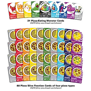 Semper Smart Games Blobby's Pizza Math Card Game: Crazy Fun Strategic Pizza Eating Contest Between Cute Monsters!