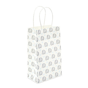 Sparkle and Bash Blue Elephant Party Favor Gift Bags with Handles for Boy Baby Shower (24 Pack)