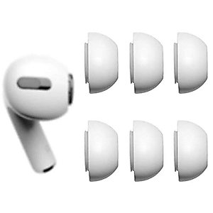 Rayker Eartips Compatible with Airpods Pro Earbuds, [Fit in case] Silicon Earbud Covers Tips Eartips, Large Size 3 Pairs, Ultra Soft, Perfect for Airpods Pro, White L