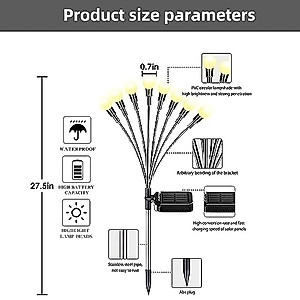Solar Garden Lights : Solar Lights for Outside Illuminate Outside Spaces with Bright, Beautiful Light, Ideal for homeowners, Gardening Enthusiasts and Parents!(2pack 20LED)