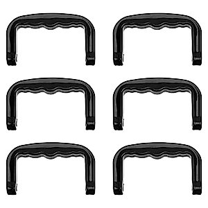 balacoo 6Pcs Plastic Cage Handles Replacement Birdcage Handles Hamster Cage Supplies (Black)