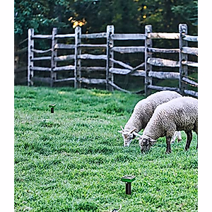 8 Pack Solar Mole Repellent Waterproof Ultrasonic Gopher Repellent Outdoor Animal Repeller Stakes Sonic Rodent Deterrent Vole Chaser for Patio Garden Farm Lawn