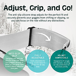 Retrospec Traverse Ski Goggles for Men and Women UV Protection, Over Glasses Anti-Fog, Scratch Resistant Snow Goggles for Skiing and Snowboarding