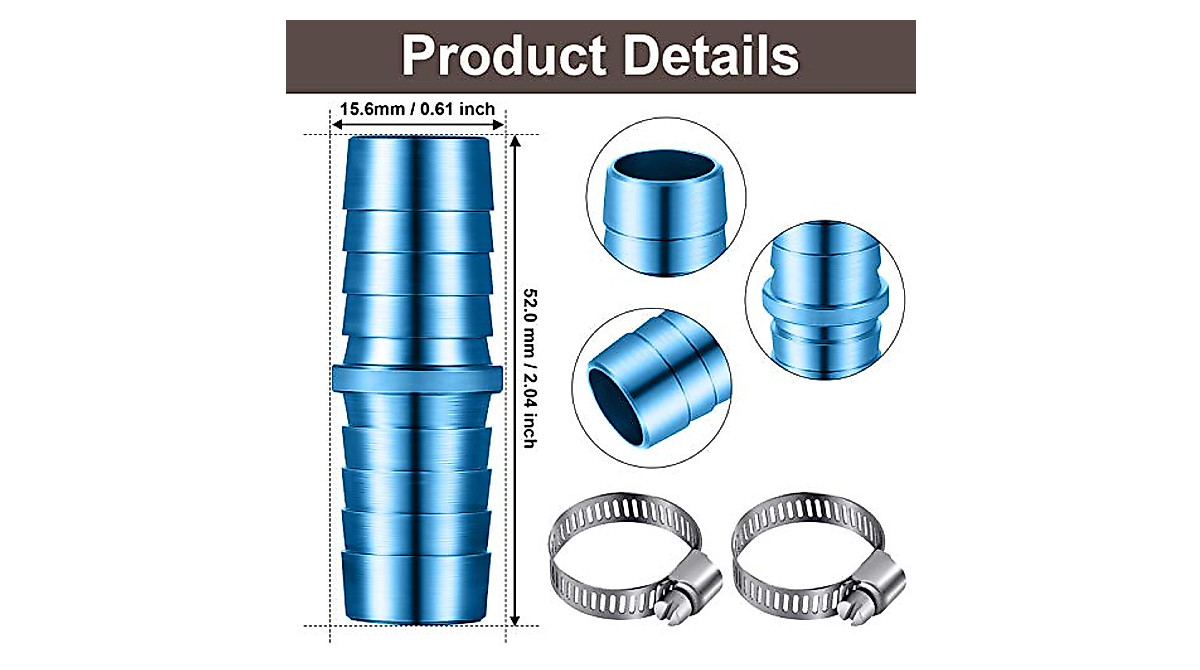 Garden Hose Repair Kit 5/8 Inch | Heavy-Duty Aluminum Connectors